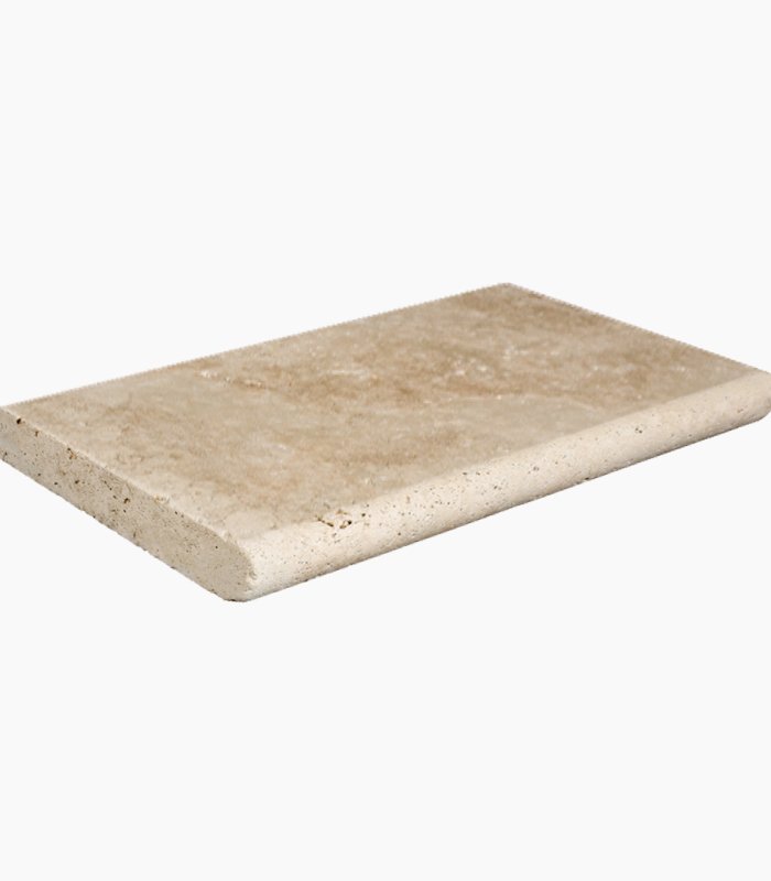 12×24 IVORY Travertine THICK COPING – Natural Elegance Collection