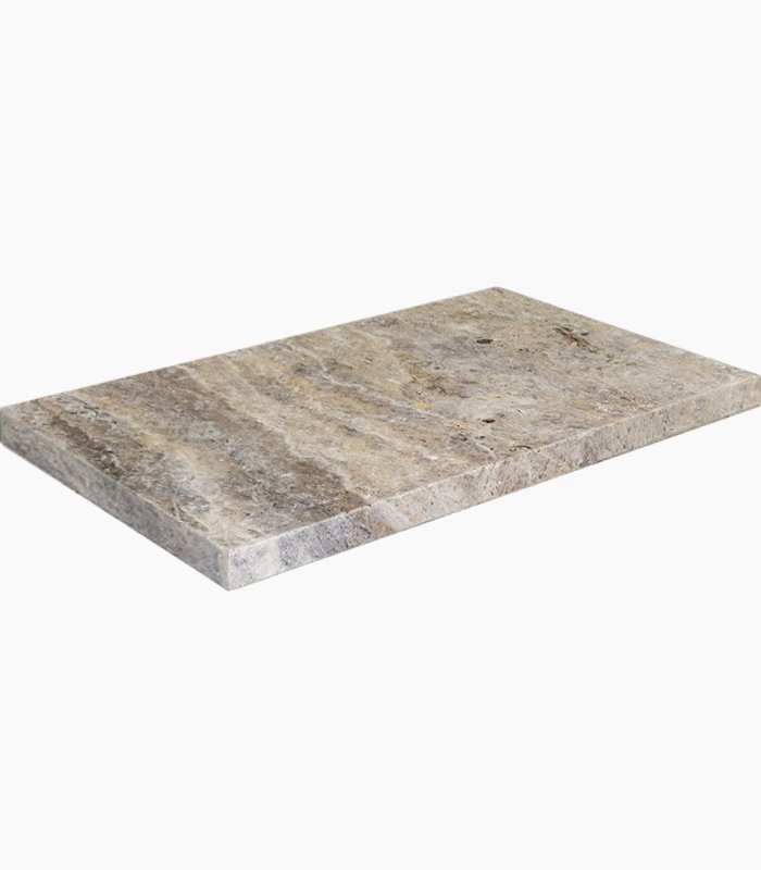 16×24 SILVER RIVER Tumbled Travertine PAVER – Natural Elegance Collection