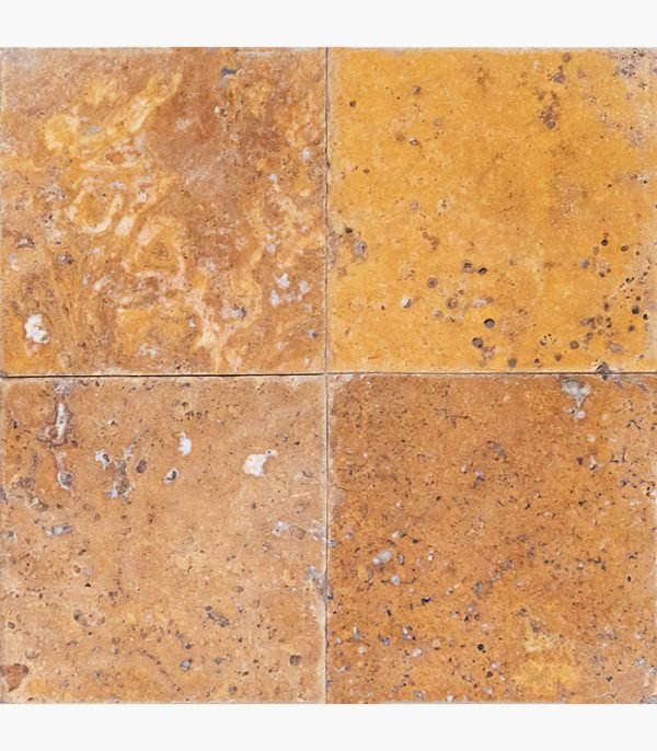 4×4 NOCE Tumbled Travertine TILE – Natural Elegance Collection